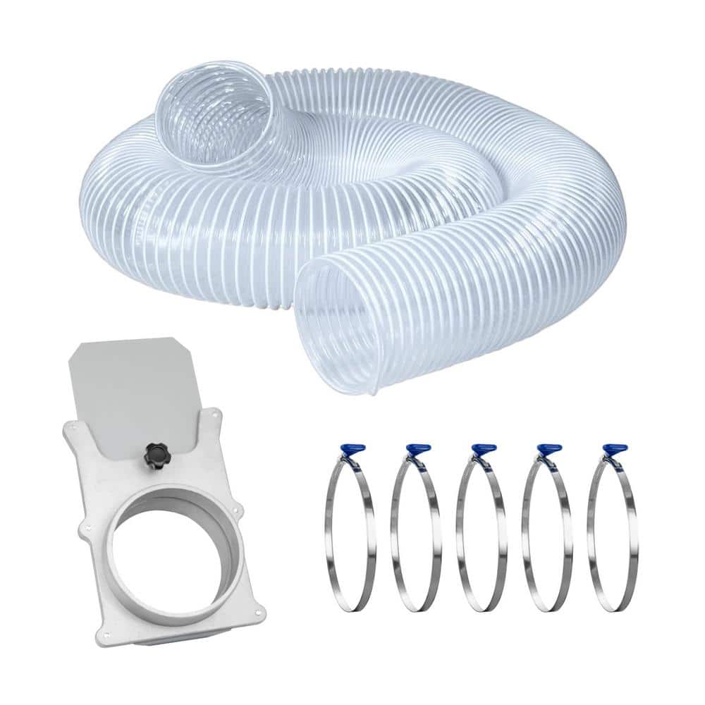 ‎POWERTEC 6 in. x 10 ft. Dust Collection Hose with Blast Gate and 5 Key ...