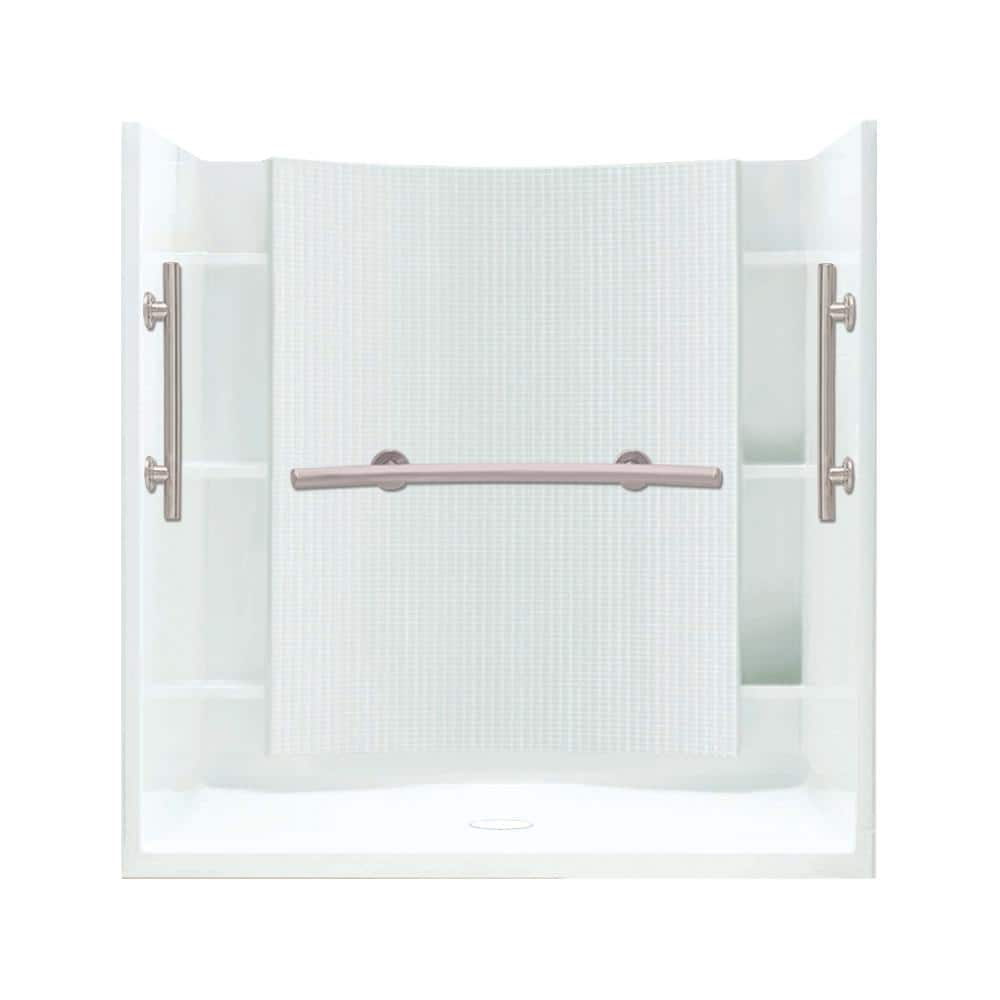 STERLING Accord 36 in. x 60 in. x 75.75 in. Shower Kit in White with ...