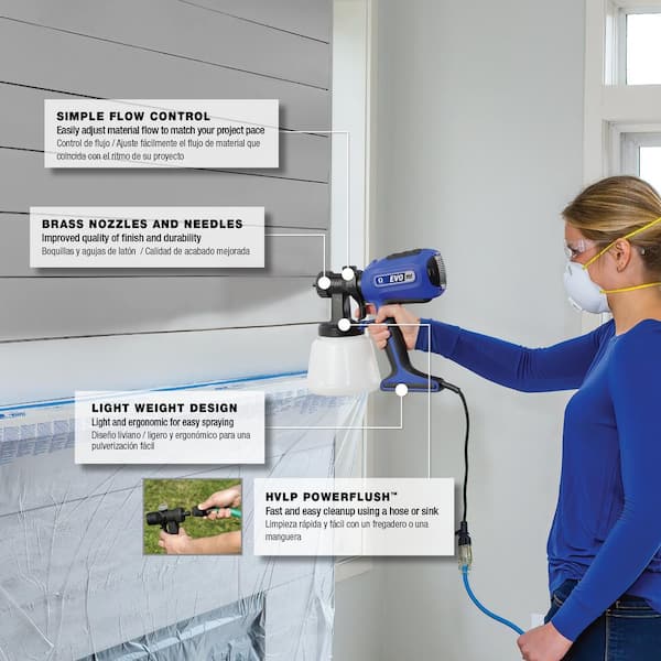 Graco EVO HVLP Handheld Paint and Stain Sprayer with Adjustable Spray ...