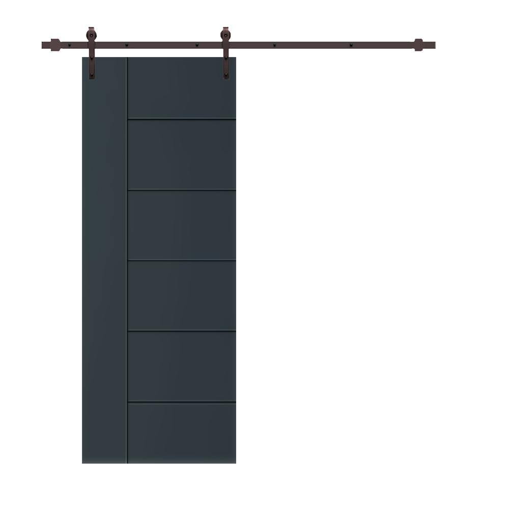 CALHOME Modern Classic 30 in. x 96 in. Charcoal Gray Stained Composite ...
