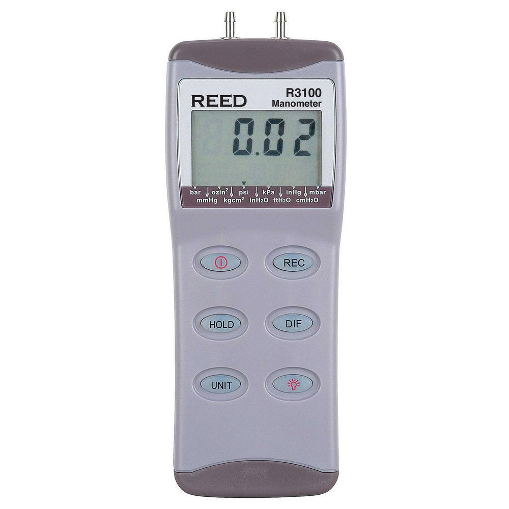 REED Instruments Digital Manometer R3100 - The Home Depot