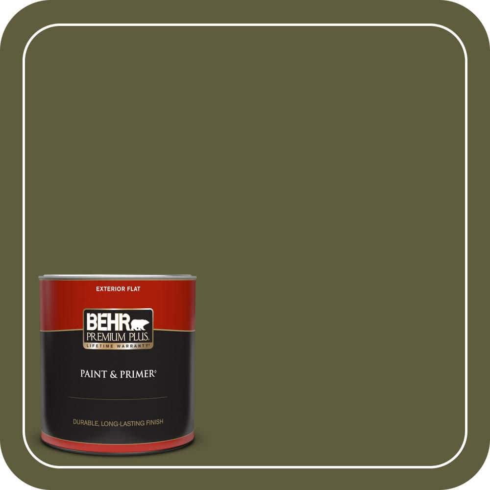BEHR PREMIUM PLUS 1 qt. #PPU9-25 Eastern Bamboo Flat Exterior Paint ...