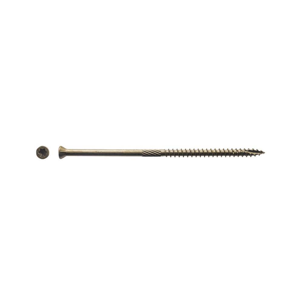 BIG TIMBER #9 x 5 in. Bronze Star Drive Trim Head Wood Screw (49-Pack ...