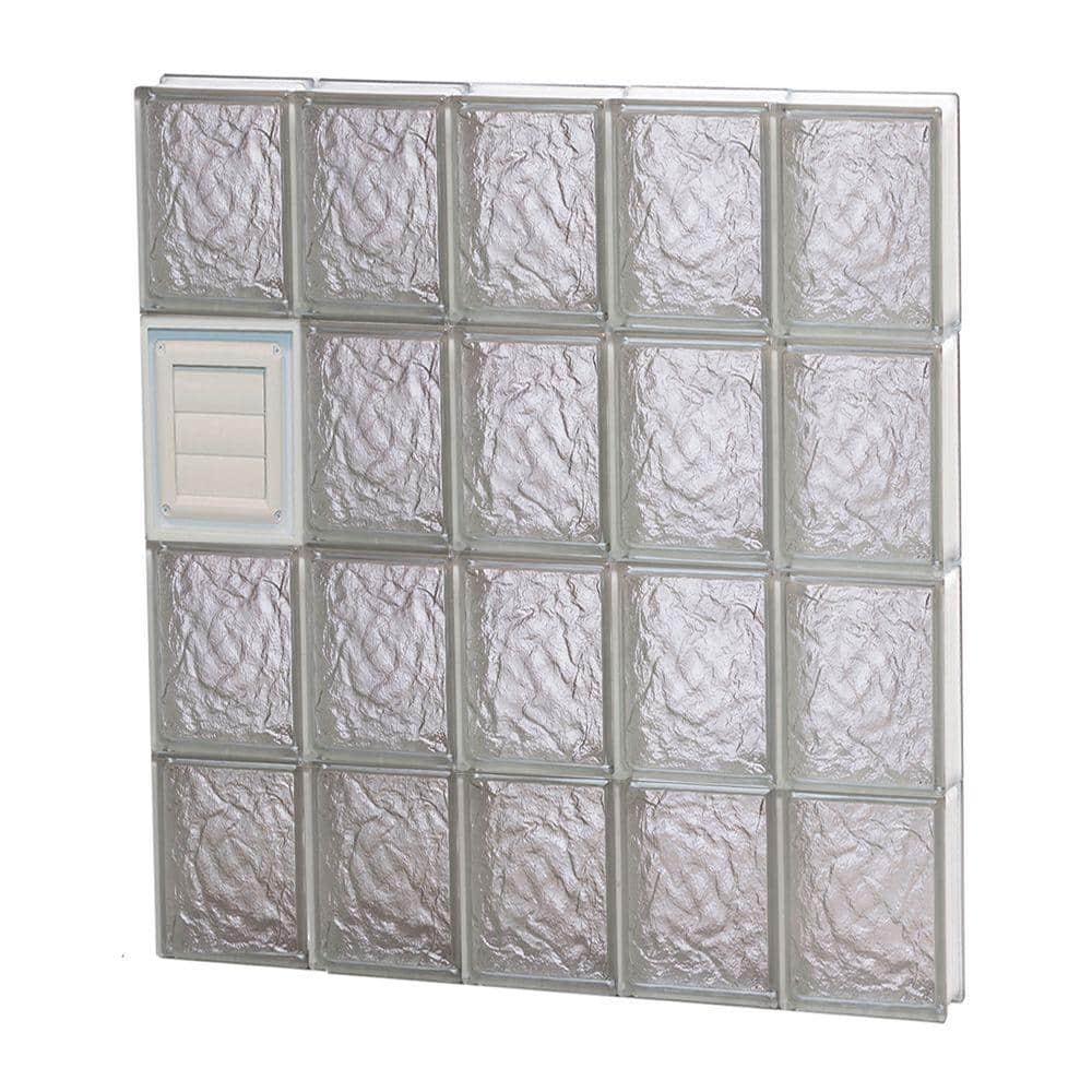 Clearly Secure 28.75 in. x 31 in. x 3.125 in. Frameless Ice Pattern ...