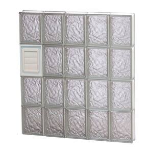 Clearly Secure 28.75 in. x 27 in. x 3.125 in. Frameless Ice Pattern ...