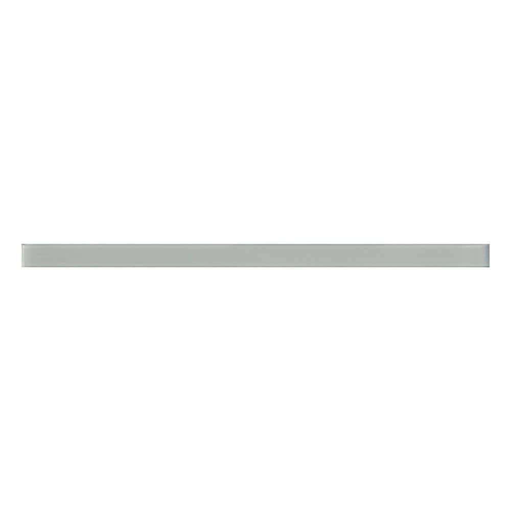 Apollo Tile Colorway 0.6 in. x 12 in. Gray Glass Matte Pencil Liner ...