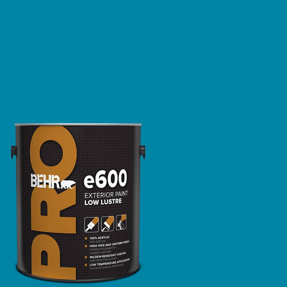 BEHR PRO 1 gal. #MQ4-53 Tibetan Turquoise Low Luster Exterior Paint ...