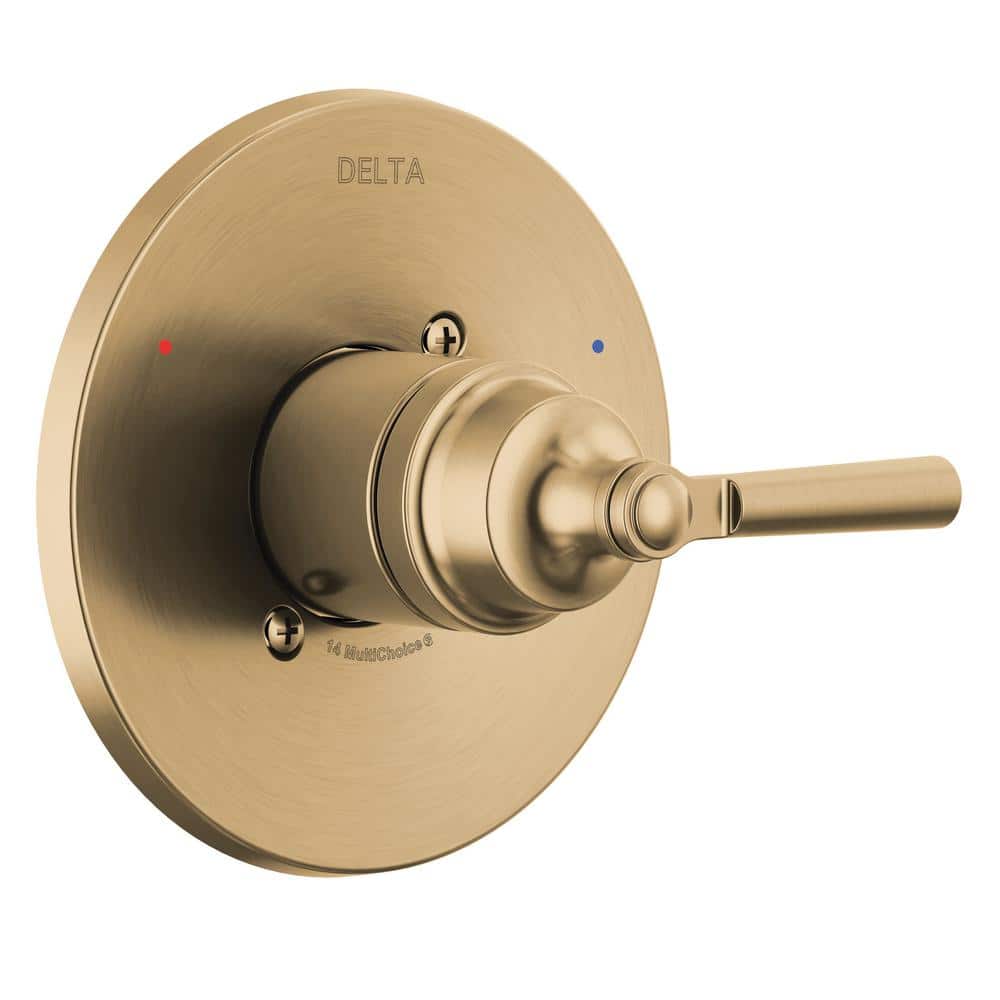 Delta Saylor Gold 1-Handle Wall Mount Valve Trim Kit in Champagne ...
