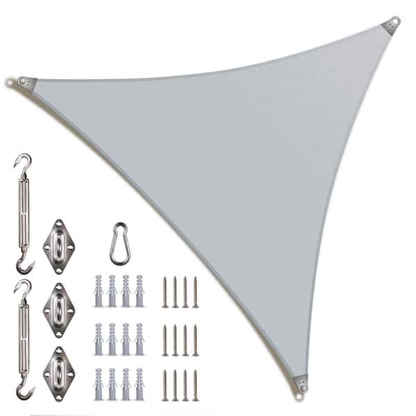 COLOURTREE Super Ring 26 ft. x 26 ft. x 26 ft. Triangle Sun Shade Sail ...