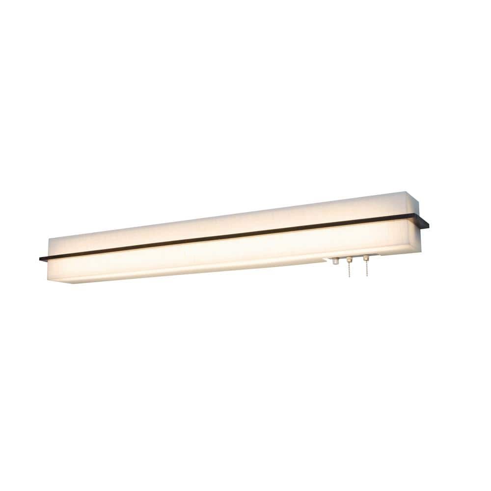 AFX Apex 50 in. 68-Watt Integrated LED Expresso/Jute Overbed Fixture ...