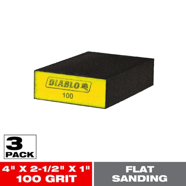 Avanti Pro 4-1/2 in. x 2-5/8 in. x 1 in. Fine 100 Grit Flat Sanding ...