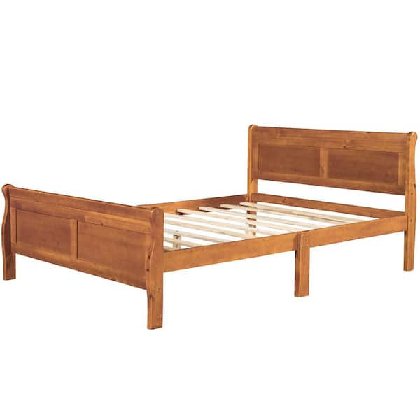 Oak sleigh bed double store
