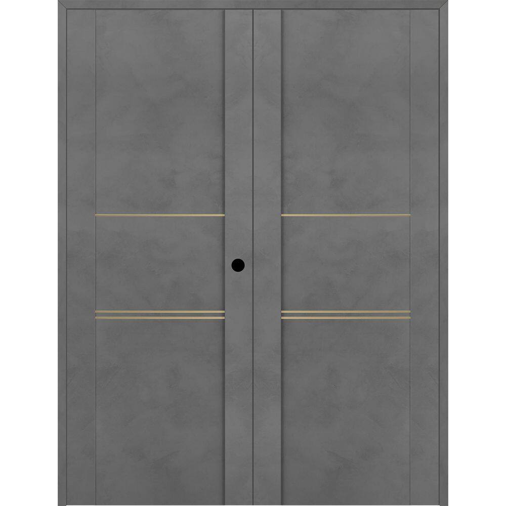 Belldinni Vona 01 3H Gold 56 in. x 80 in. Left Hand Active Dark Urban ...