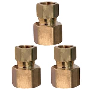 PLUMBFLEX 3/8 In. OD Compression x 1/2 In. FIP Reducing Adapter Brass ...