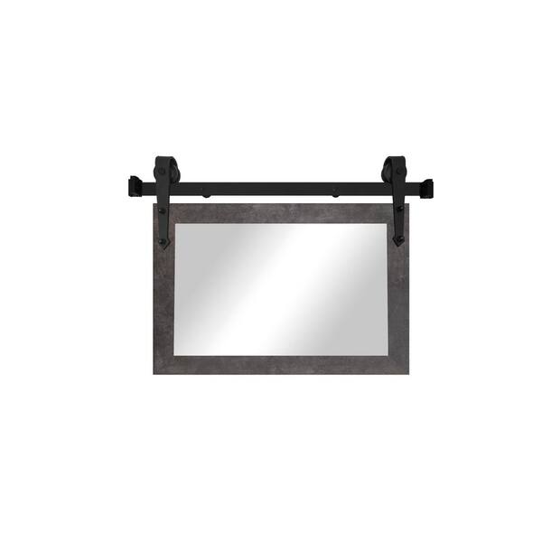 Rayne Mirrors (33 in. W x 16 in. H) Concrete Modern Rustic Vertical ...