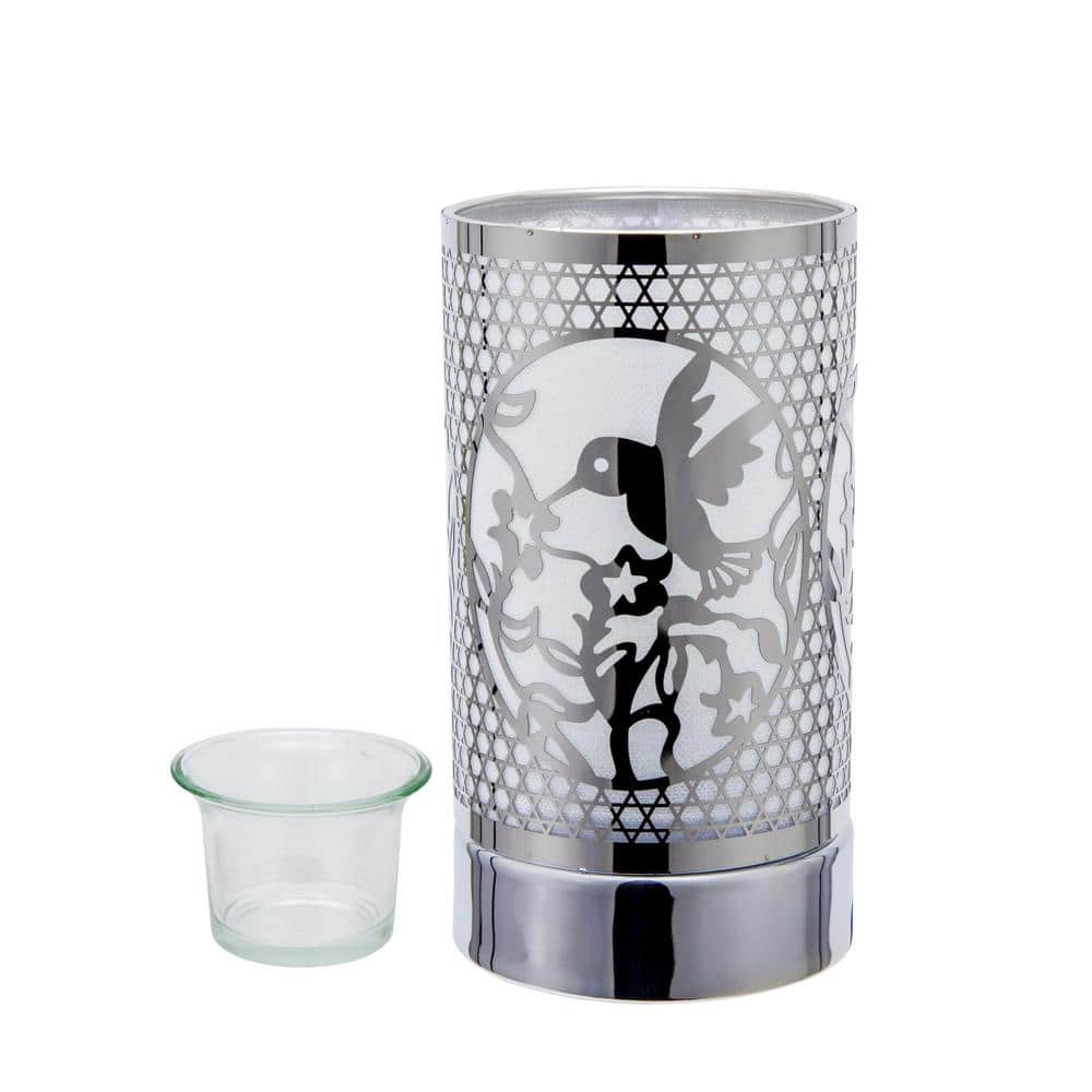 PETERSON ARTWARES Silver Hummingbird Touch Lamp, Essential Oil Diffuser ...