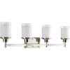 Progress Lighting Alexa Collection 31 in. 4-Light Brushed Nickel Etched ...