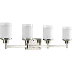 Progress Lighting Alexa Collection 31 in. 4-Light Brushed Nickel Etched ...