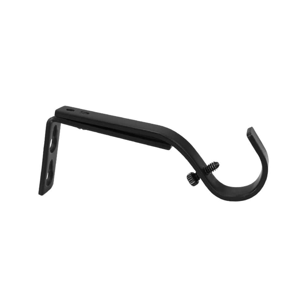 Lumi Matte Black Steel Telescoping Single Bracket 5.86 in. Projection ...