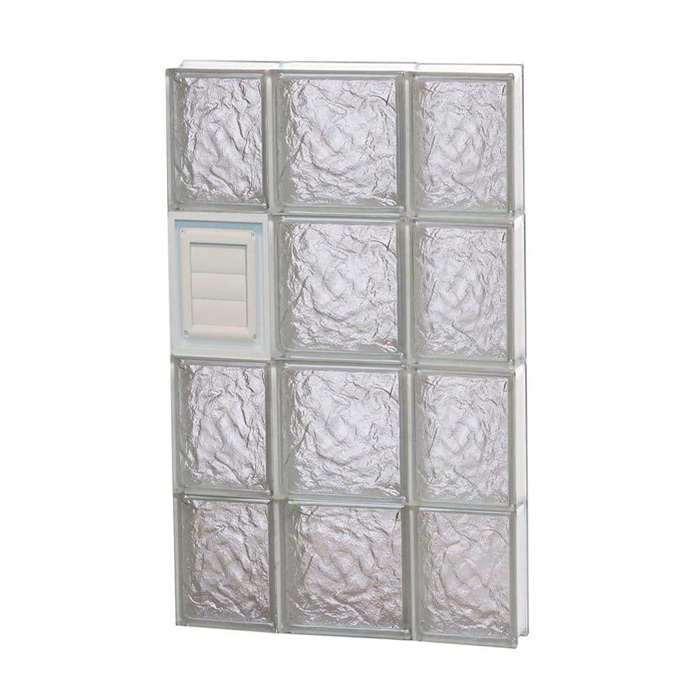 Clearly Secure 19.25 in. x 31 in. x 3.125 in. Frameless Ice Pattern ...