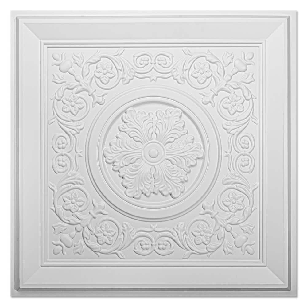 Art3dwallpanels White 2 ft. x 2 ft. Square Edge Lay-In Ceiling Tile ...