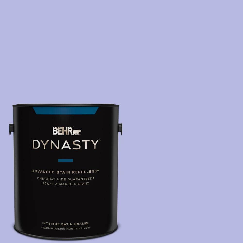 BEHR DYNASTY 1 gal. #P550-3 Lavender Cloud Satin Enamel Interior Stain ...