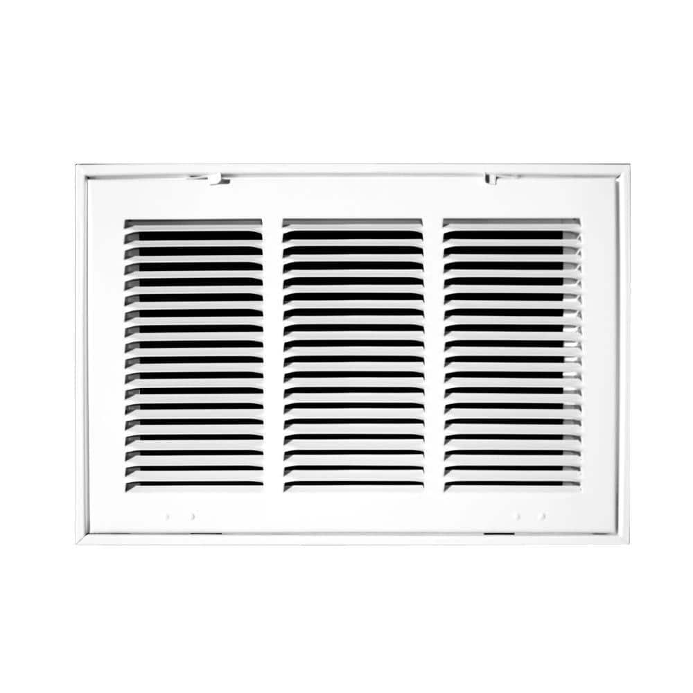 Everbilt 24 in. x 14 in. Steel Return Air Filter Grille, White H190 ...