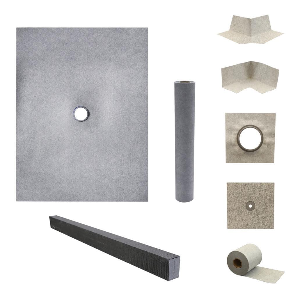 Everbilt Watershield Shower System 36 in. x 48 in. Centered Shower Kit ...