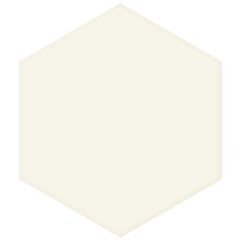 Merola Tile Textile Basic Hex Cotton 9 in. x 10 in. Porcelain Floor and ...