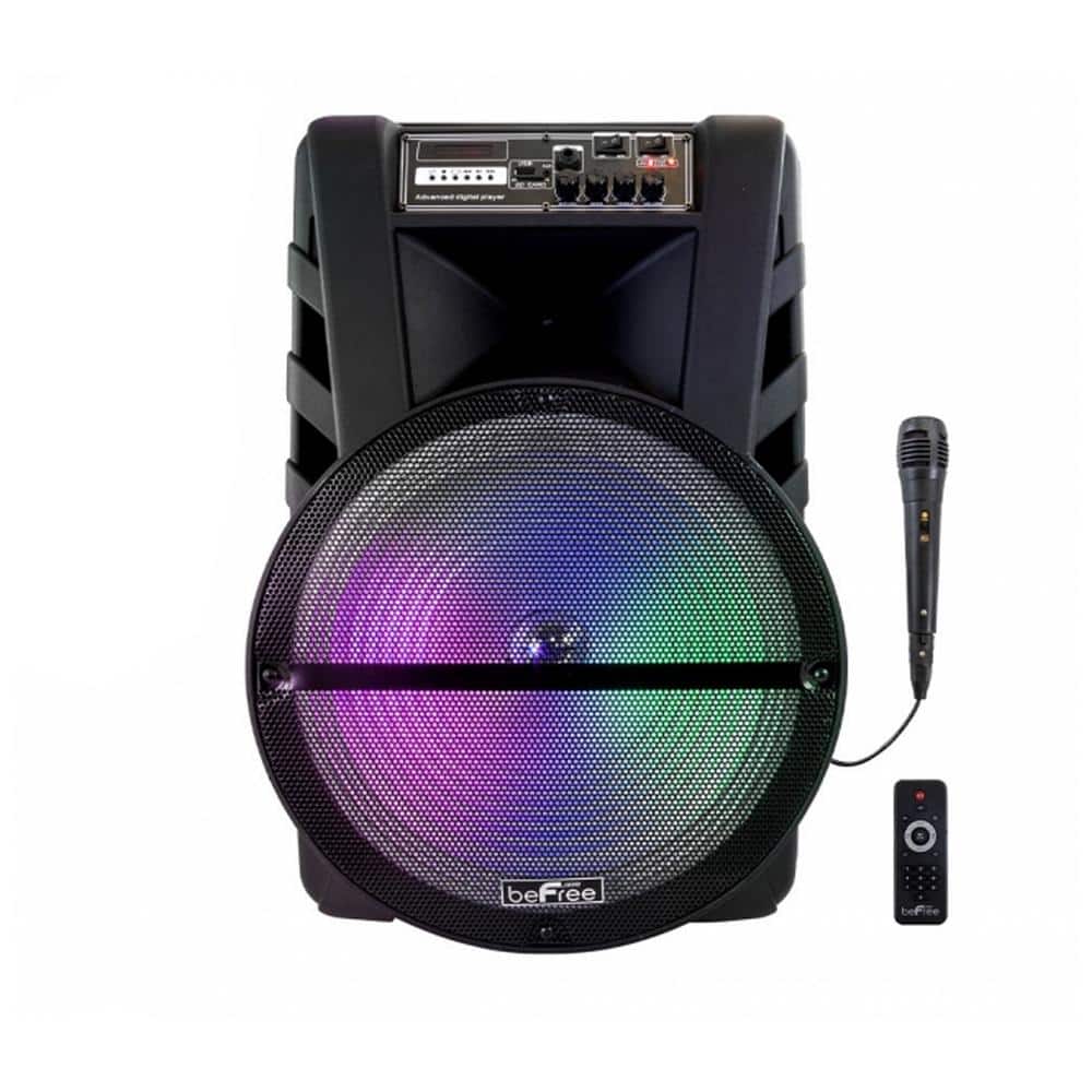 BEFREE SOUND 15 in. Bluetooth Portable Party Speaker with LED Lights ...