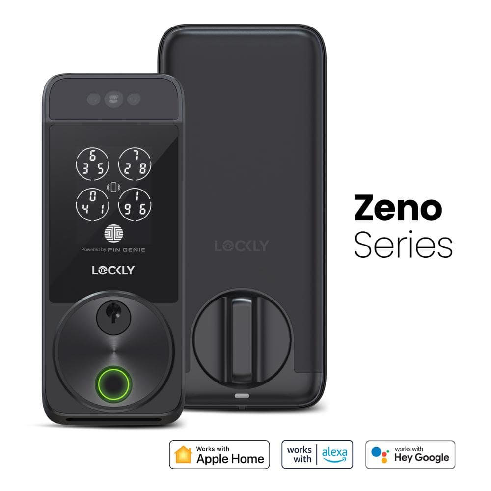 Reviews for Lockly Visage Facial Recognition Zeno Matte Black Deadbolt Wi-Fi Smart Lock, Home ...