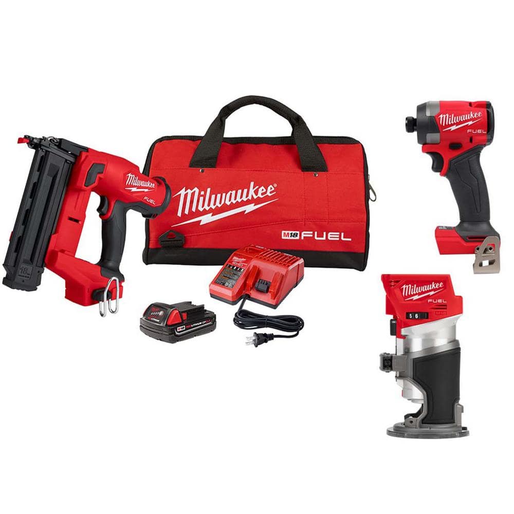 Milwaukee M18 FUEL GEN II 18V 18-Gauge Lith-Ion Brushless Cordless Brad ...