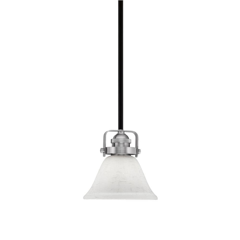 Decatur 60-Watt 1-Light Black and Nickel Light Mini Pendant with 7 in ...