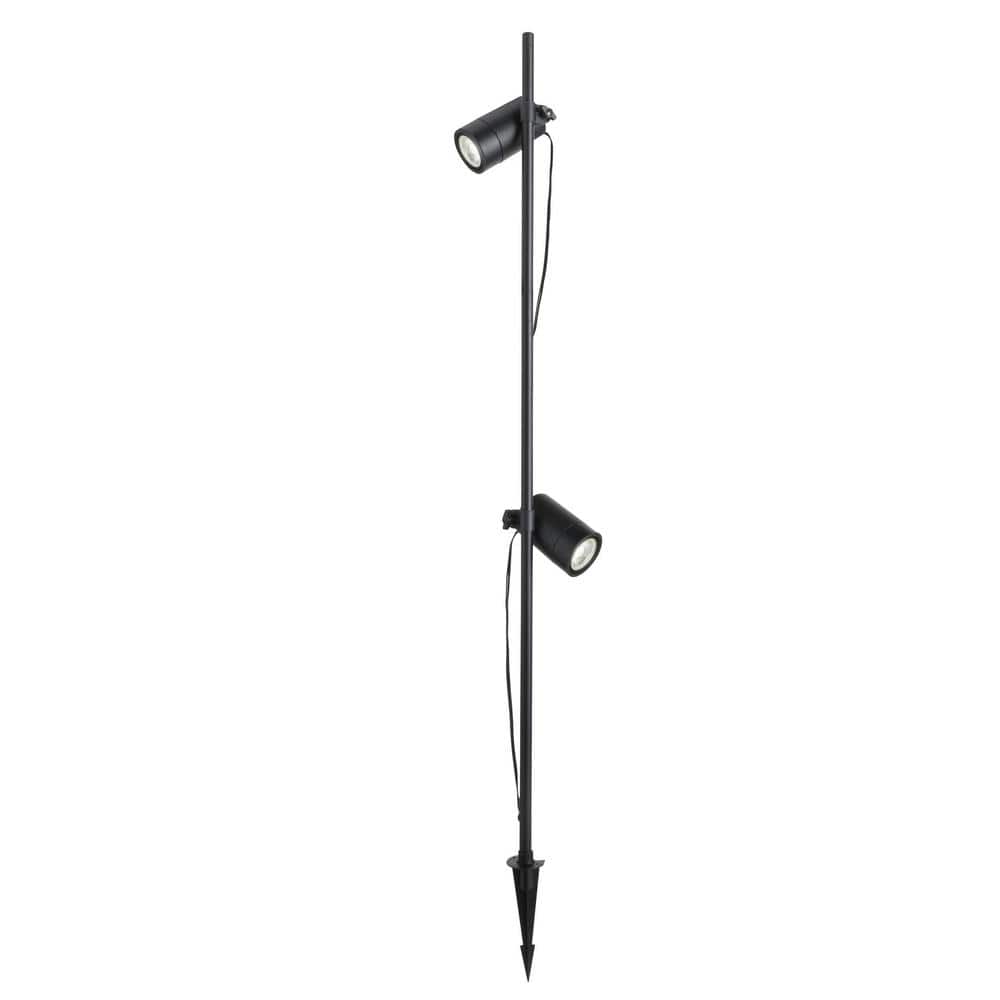 Hampton Bay 480 Lumen Low Voltage Black Integrated LED Outdoor ...