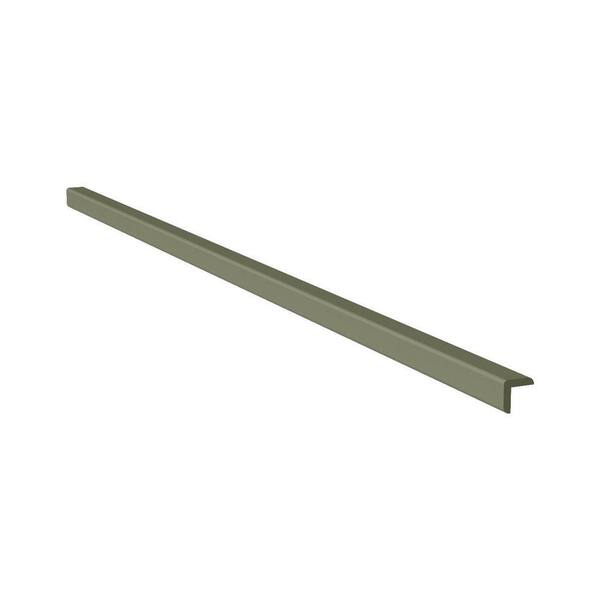 Sinber 96 in. W x 1 in. H x 1 in. D in Sage Green Shaker Outside Corner ...