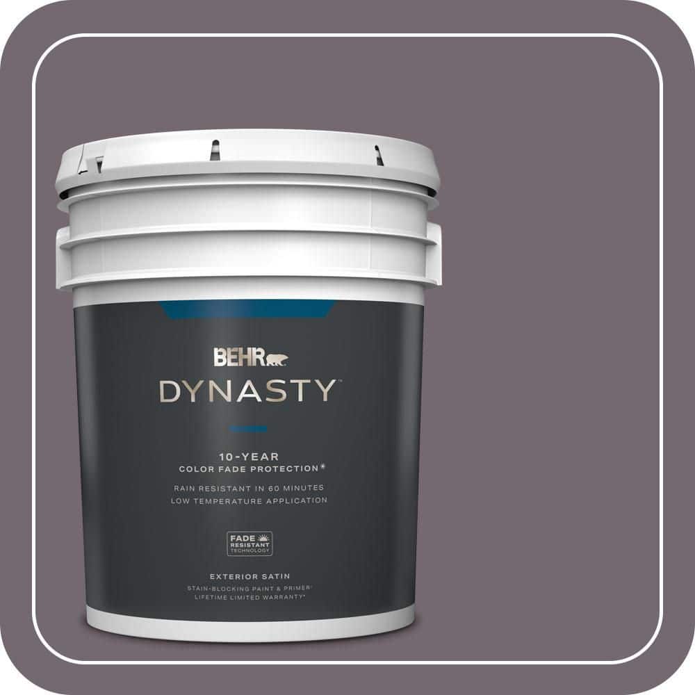 BEHR DYNASTY 5 gal. #MQ1-33 Sultry Smoke Satin Enamel Exterior Stain ...