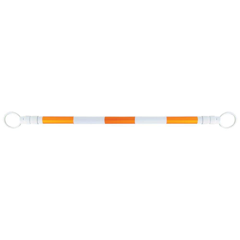 PLASTICADE White Retractable Telescoping Traffic Cone Bar with Orange ...