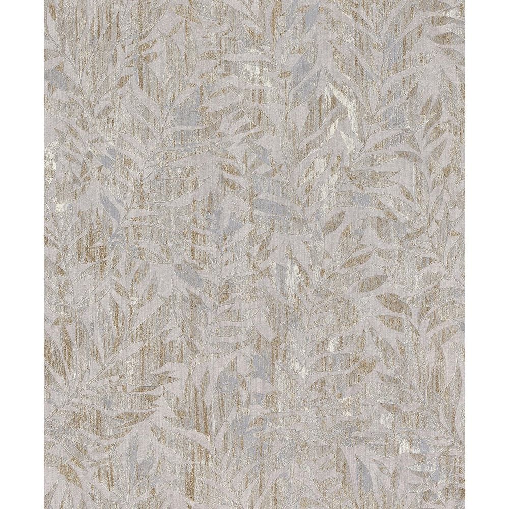 Advantage Beck Grey Metallic Leaf Wallpaper Sample 4096-561265SAM - The Home Depot