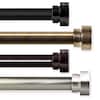 Rod Desyne Topper 18 in. - 28 in. Single Curtain Rod in Black 4837-182 ...