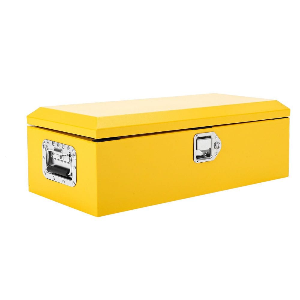 30 in. Yellow Metal Heavy Duty Truck Tool Box with Lock and Key ...