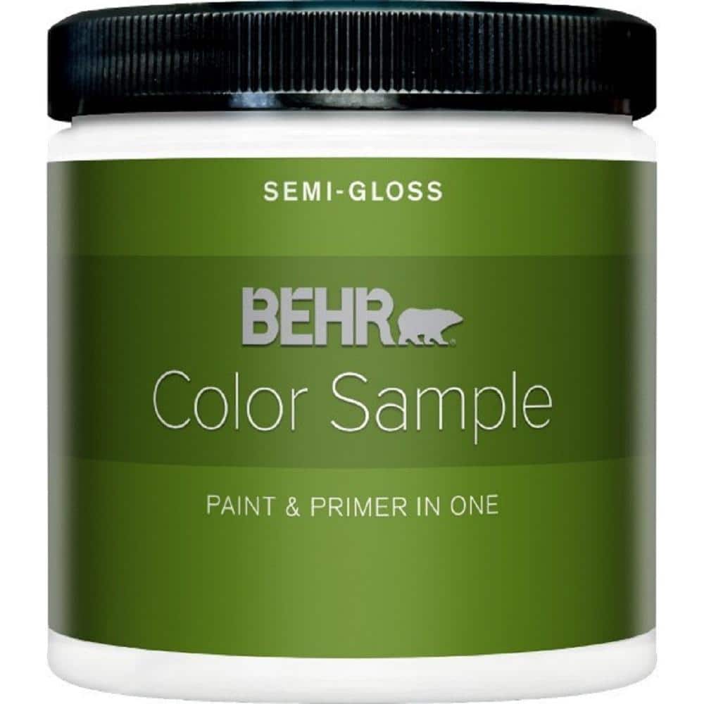 BEHR PREMIUM PLUS 8 oz. Deep Base Semi-Gloss Interior/Exterior Paint ...