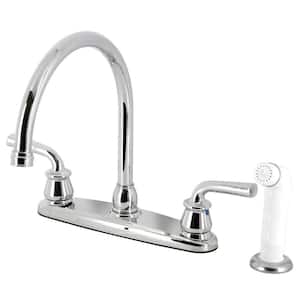 Kingston Brass NuvoFusion 2-Handle Deck Mount Centerset Kitchen Faucets ...