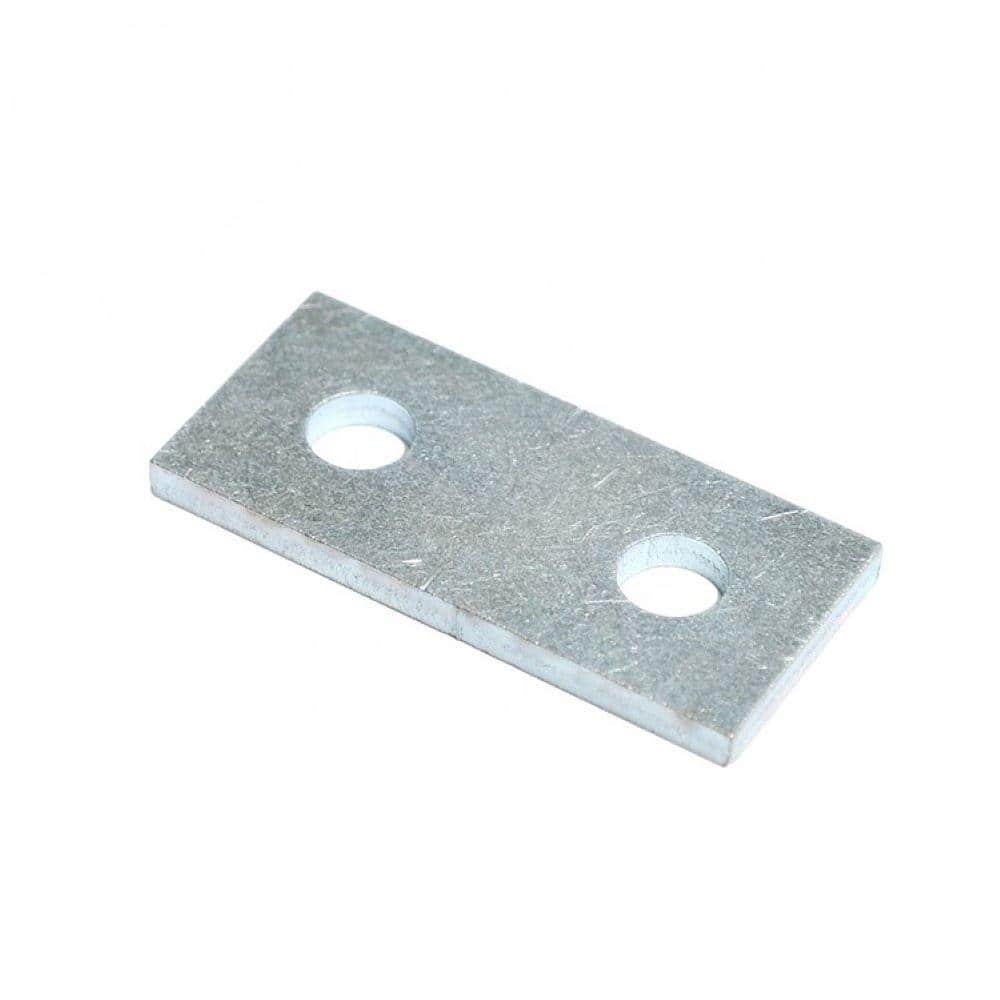 NEWHOUSE ELECTRIC Straight 2 Hole Strut Channel Bracket, Silver (No ...