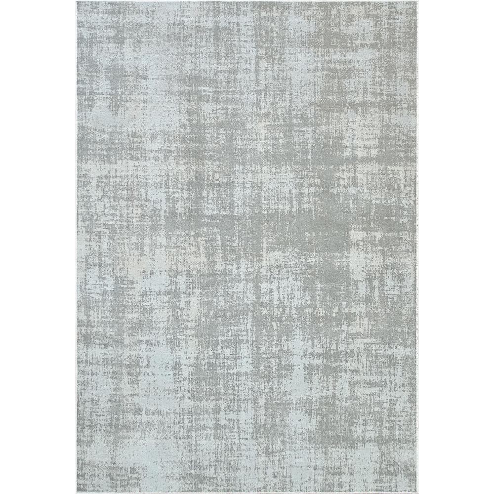 Dynamic Rugs Bristol Grey/Light Blue 7 ft. 10 in. x 10 ft. 10 in ...