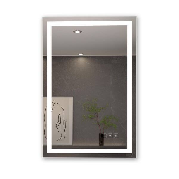 KINWELL 36 in. W x 24 in. H Rectangular Frameless LED Light Wall Mount ...