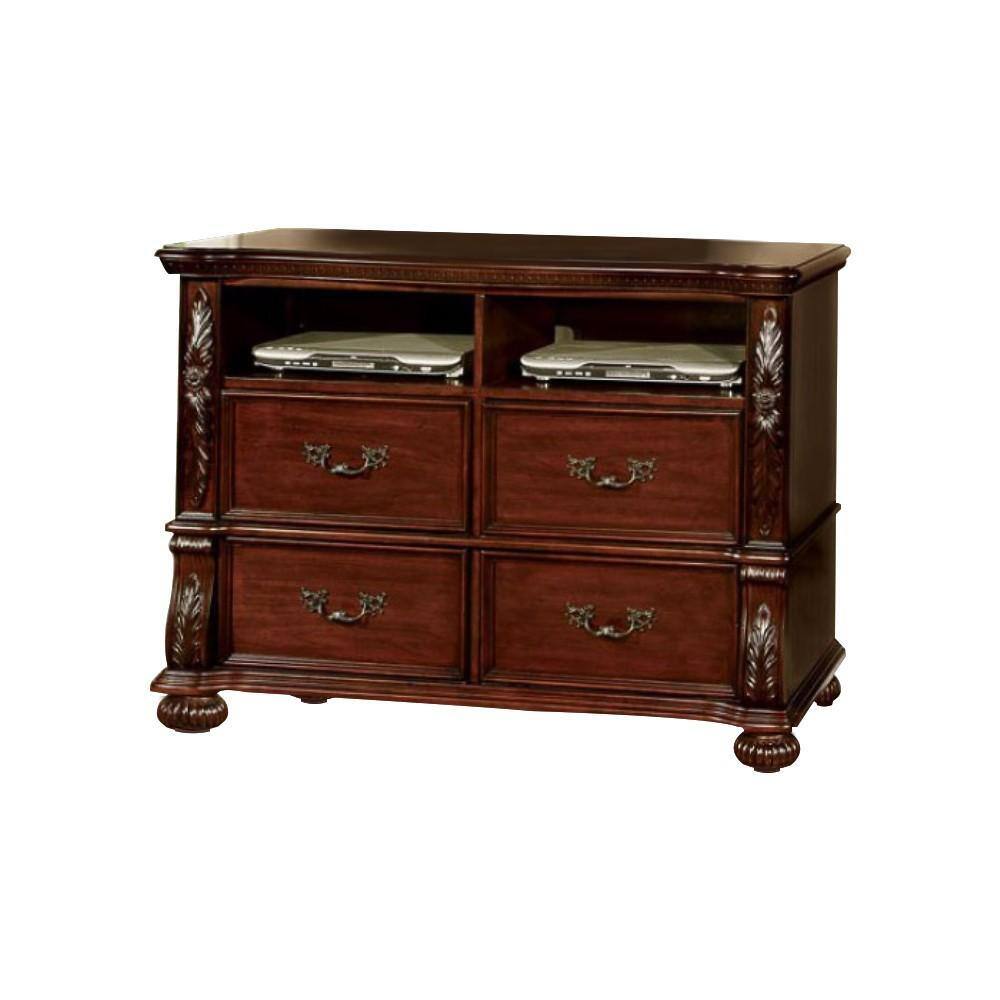 Benjara Brown 4-Drawer 50 in. Wide Chest of Drawers BM137498 - The Home ...