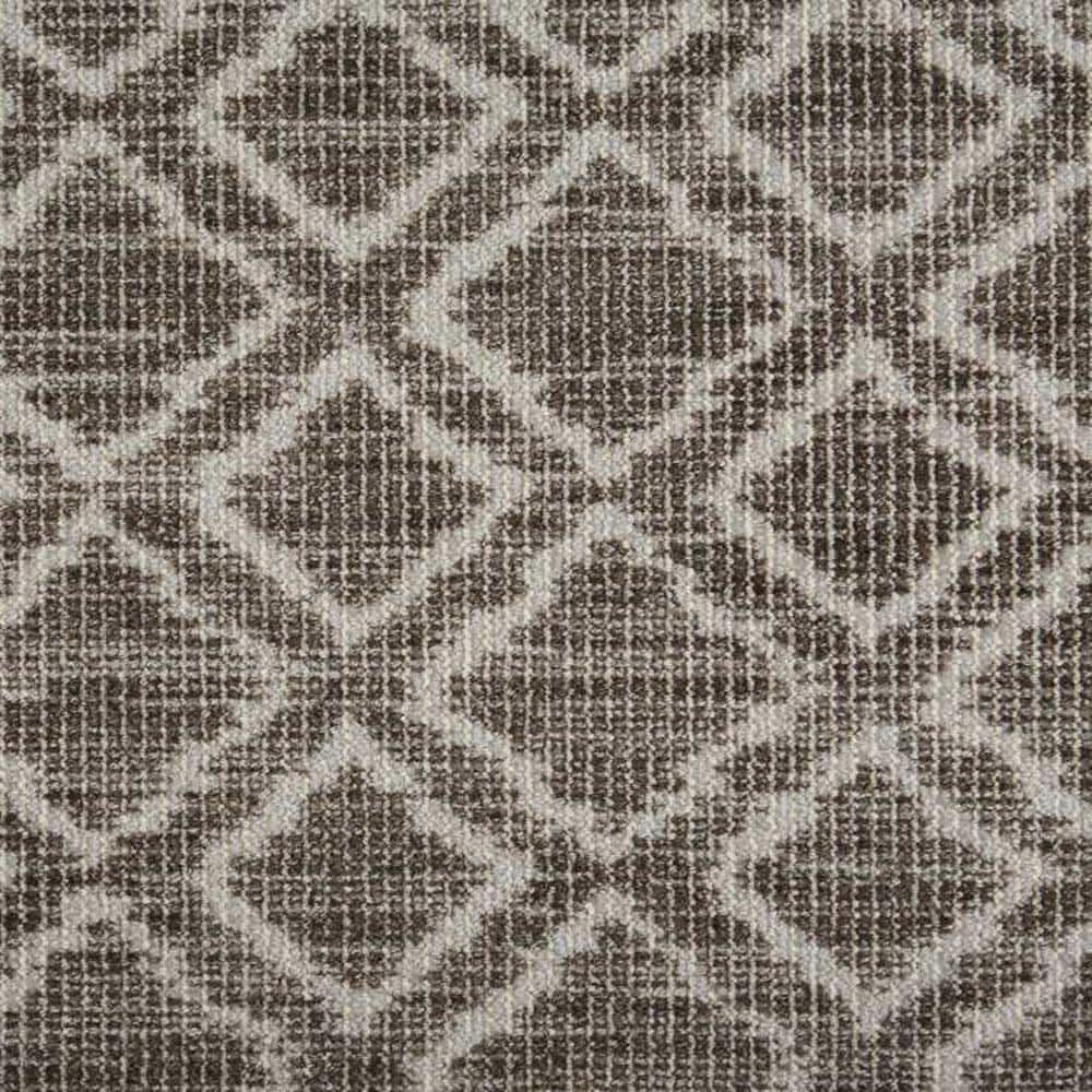 Natural Harmony Barcelona Canyon Brown 13.2 ft. 35.39 oz. Wool Pattern ...