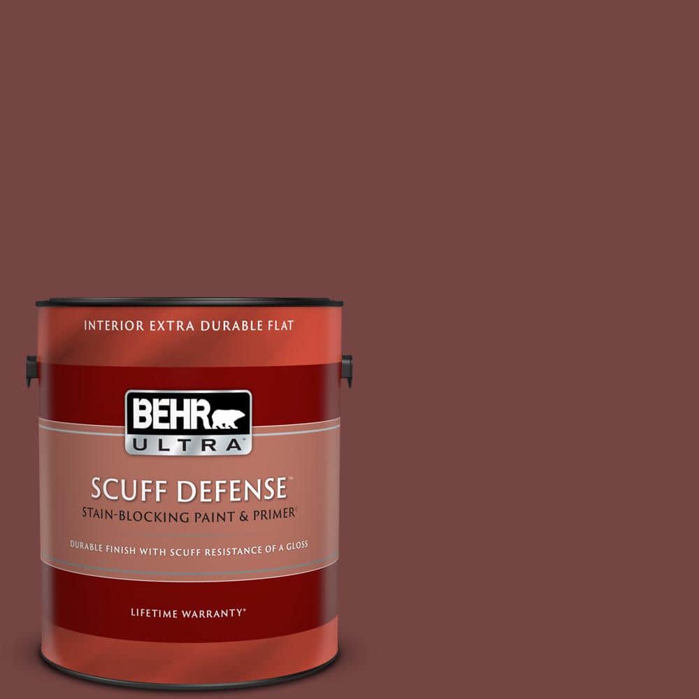 BEHR ULTRA 1 gal. #S130-7 Cherry Cola Extra Durable Flat Interior Paint ...