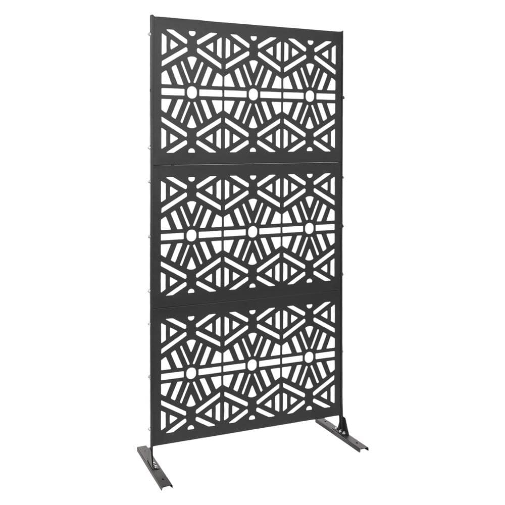 YIYIBYUS Black 6.2 ft. x 2.9 ft. Metal Freestanding Outdoor/Indoor Room ...