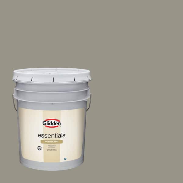 Glidden Essentials 5 gal. PPG0999-4 Steeped Tea Satin Exterior Paint ...